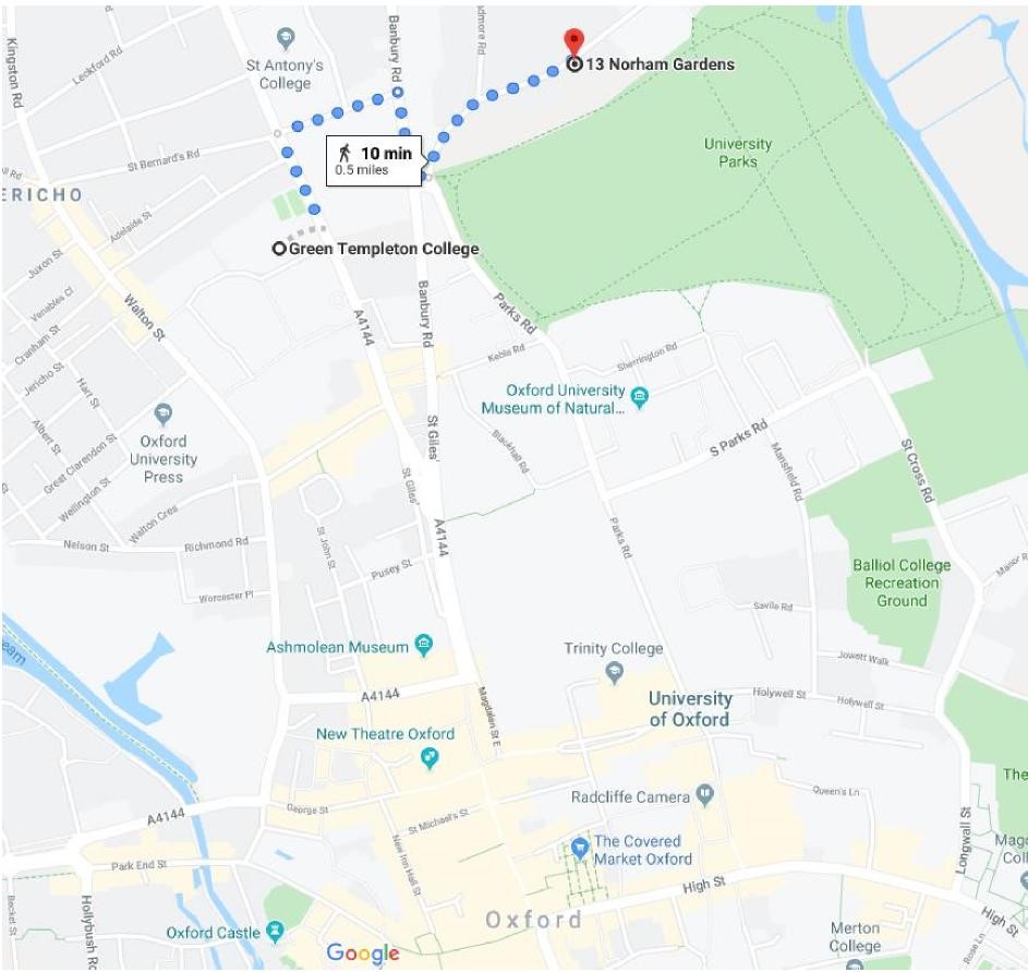 Travelling to 13 Norham Gardens | Green Templeton College